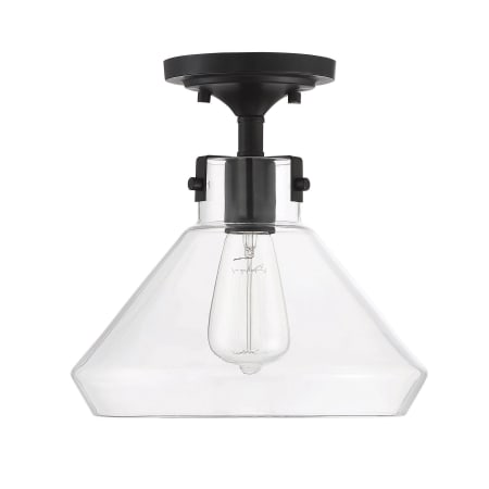 Savoy House 6-9137-1-89 Matte Black Walpole Single Light 11" Wide Semi ...