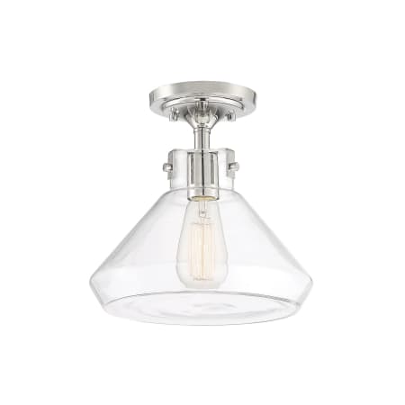 Savoy House 6-9137-1-89 Matte Black Walpole Single Light 11" Wide Semi ...