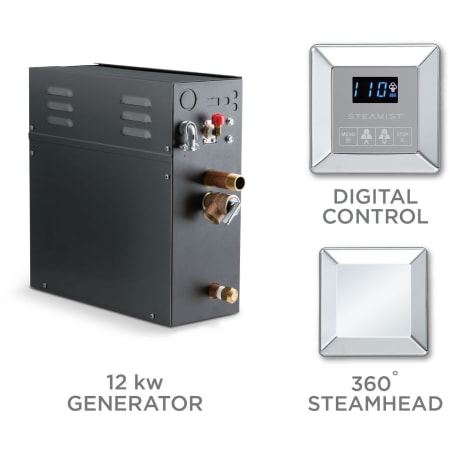 Steamist S12250PC Polished Chrome SM Plus Steam Shower Package with ...