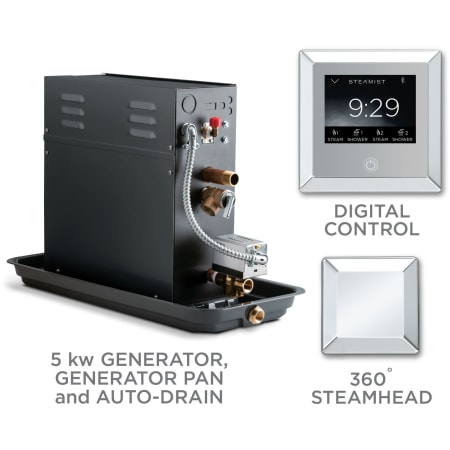 Steamist S5450GPADPC Polished Chrome SM Plus Steam Shower Package with ...