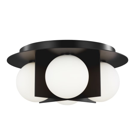 Tech Lighting 700FMOBLB Matte Black Orbel 4 Light 15" Wide Flush Mount ...