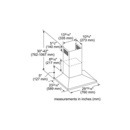 Thermador HMCB30WS Stainless Steel 600 CFM 30 Inch Wide Wall Mounted ...