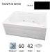 Jacuzzi SGS6042WCF2XXA Almond 60" x 42" Signa® Drop In Three Wall ...
