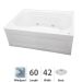 Jacuzzi SGS6042WCF2XXA Almond 60" x 42" Signa® Drop In Three Wall ...