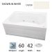 Jacuzzi SGS6042WCF2XXA Almond 60" x 42" Signa® Drop In Three Wall ...