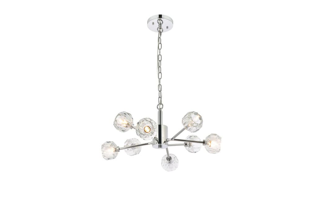 Elegant Lighting 3509D24G Gold / Clear Graham 8 Light 24 Elegant Lighting 3509D24G Gold / Clear Graham 8 Light 24