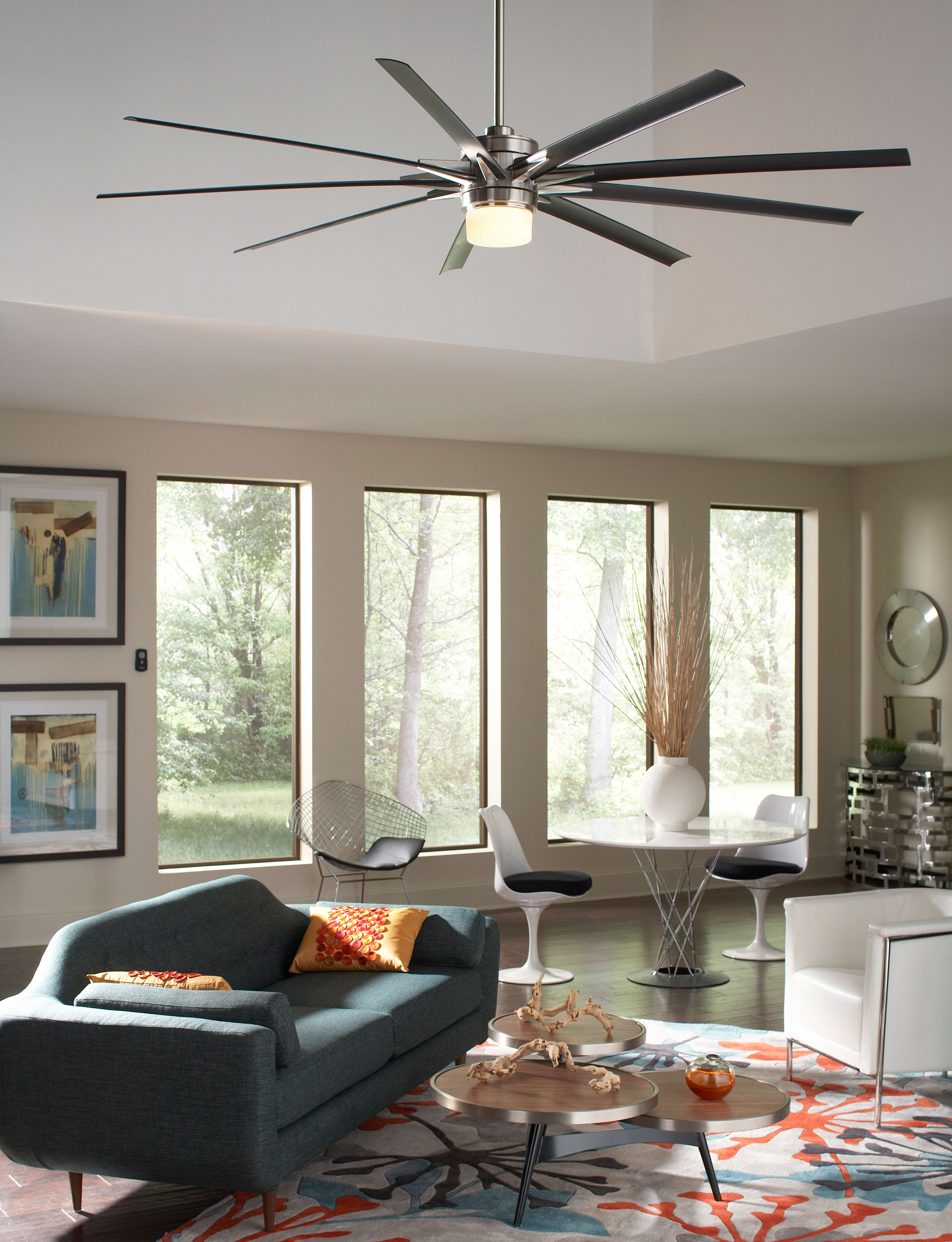 Fanimation 84 Odyn 9 Blade Ceiling Fan With Remote | Shelly Lighting