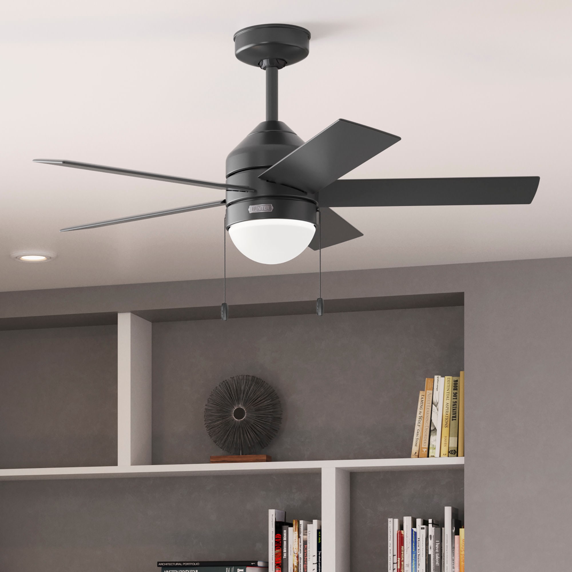 Hunter Avia Led Indoor Ceiling Fan Gray | Shelly Lighting