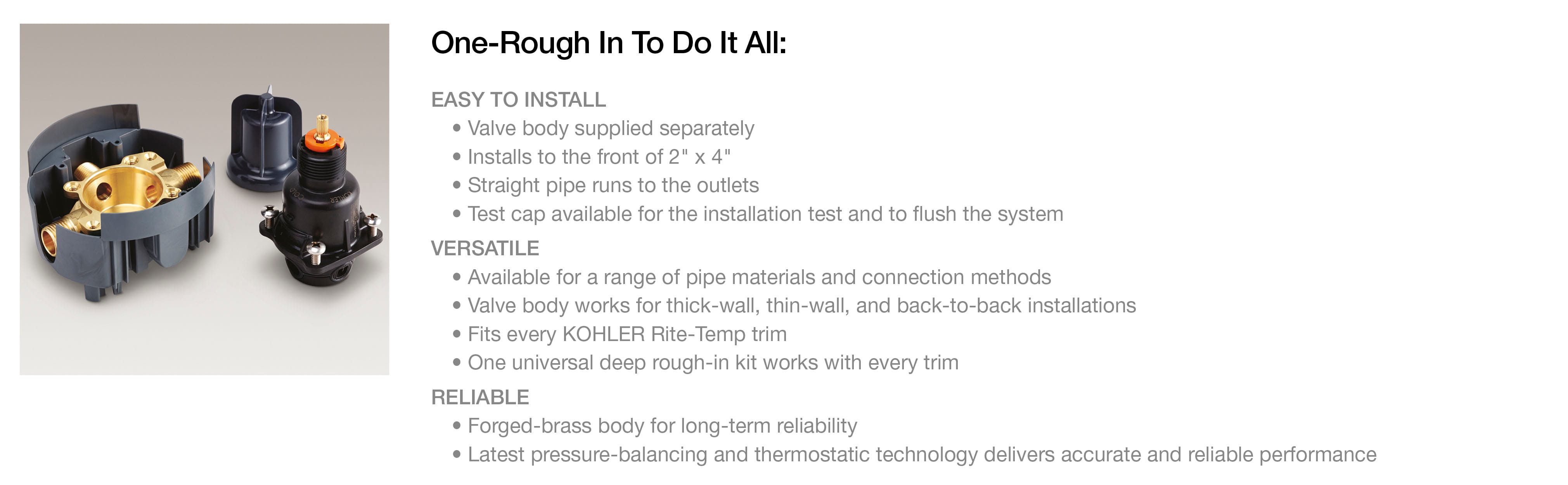 K-8304-K-NA Kohler Rite-Temp® Valve Body And, 58% OFF