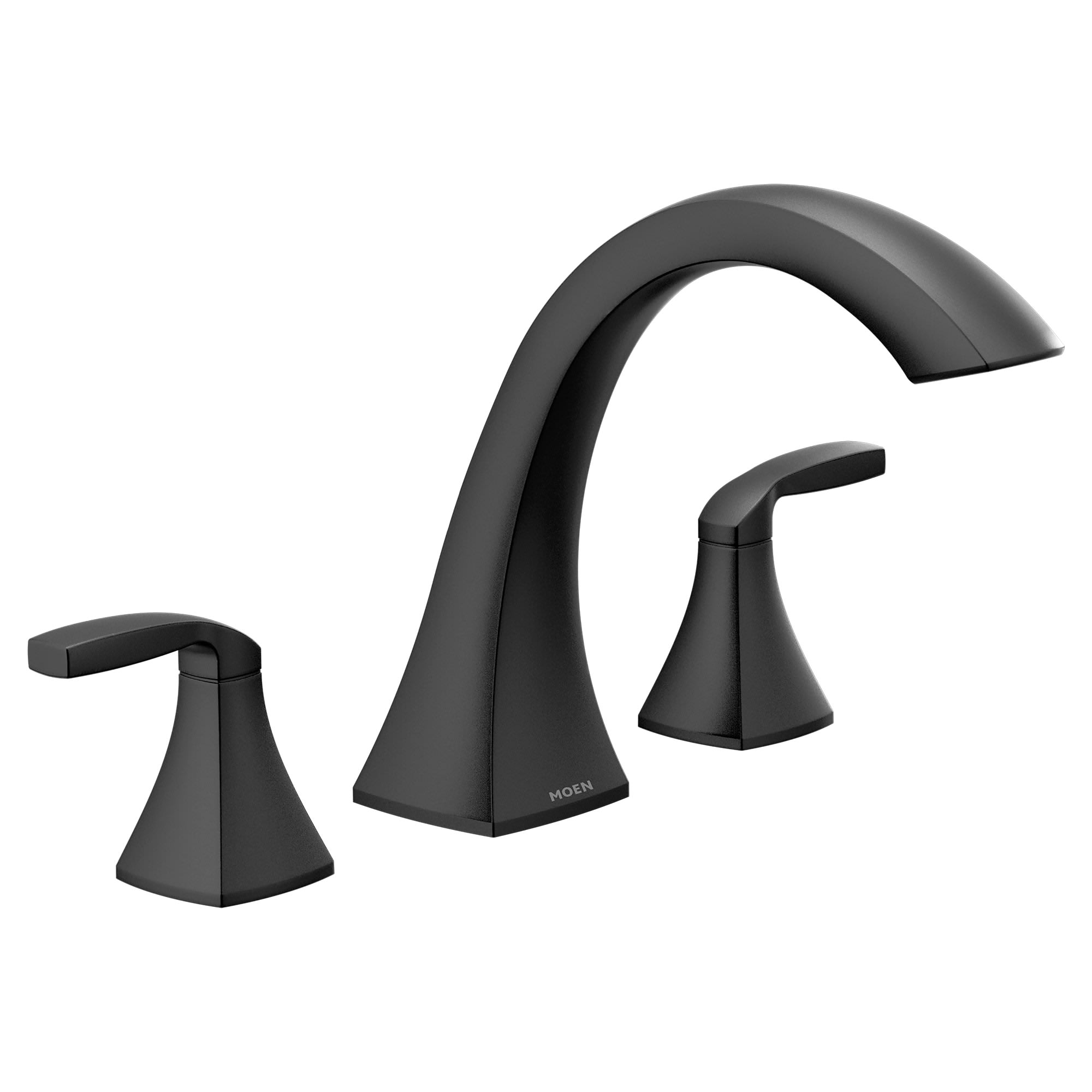 Moen T693BN Brushed Nickel Voss Deck Mounted Roman Tub Filler Trim Less Valve FaucetDirect
