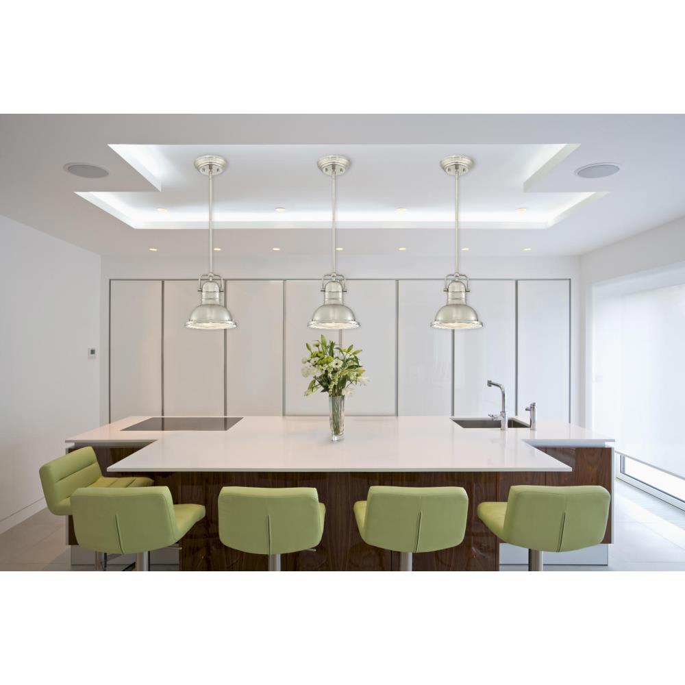 Westinghouse 6334600 Brushed Nickel Boswell Single Light 8 3 4 Wide Mini Pendant LightingDirect