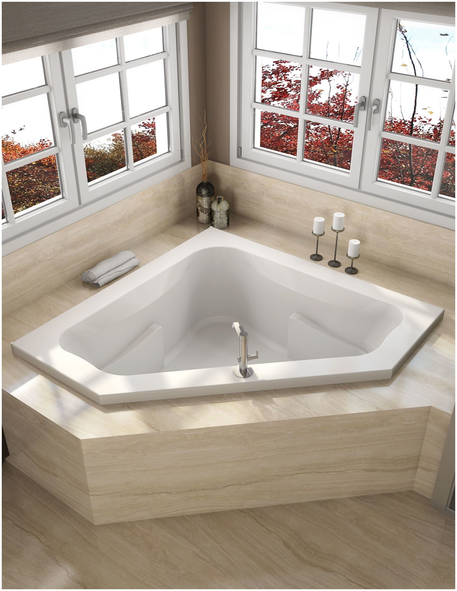 Jacuzzi J5d6060 Bcx Xxx Signature 60 Corner Soaking Bathtub White