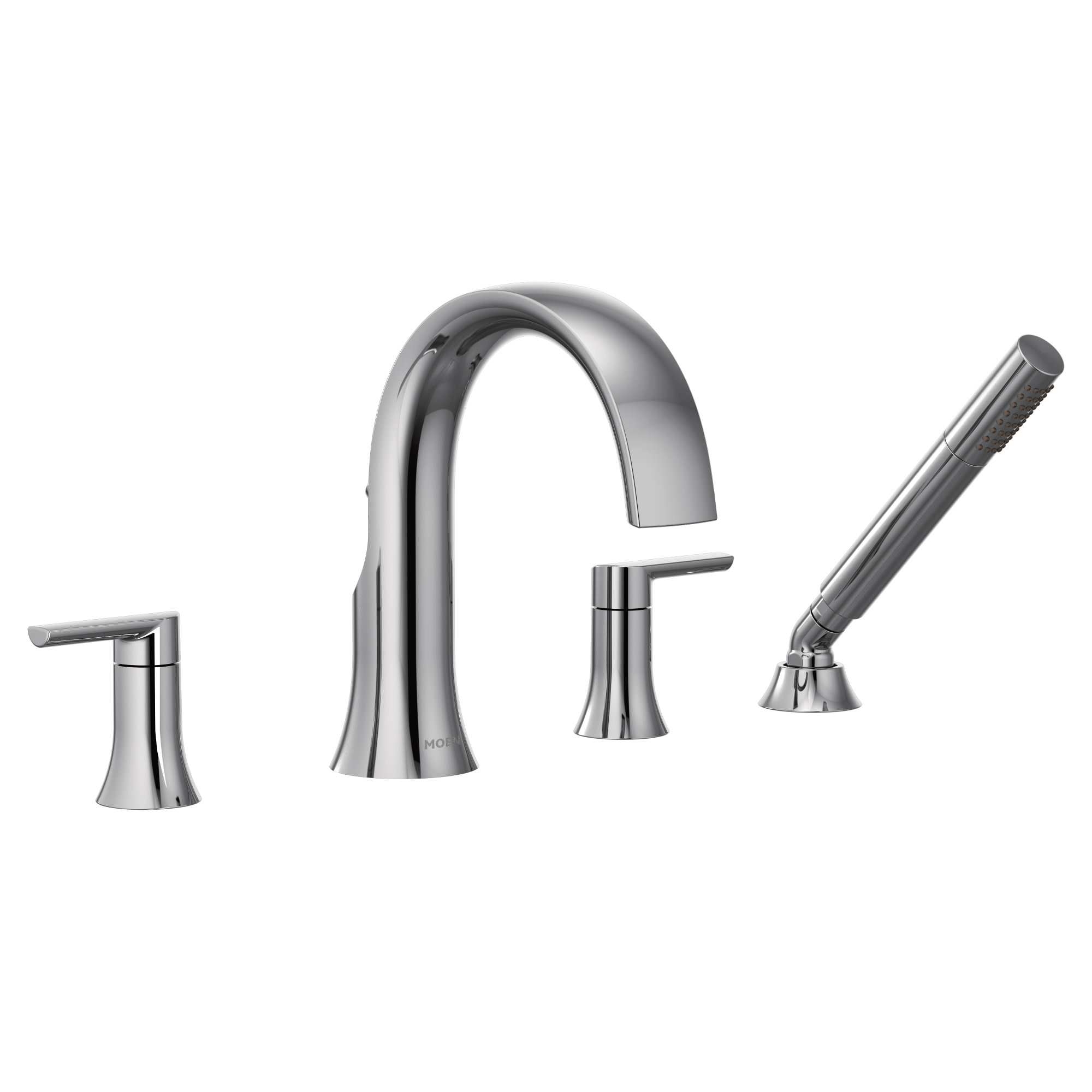 Moen Ts984 Doux Widespread Deck Mounted Roman Tub Filler Chrome Ebay