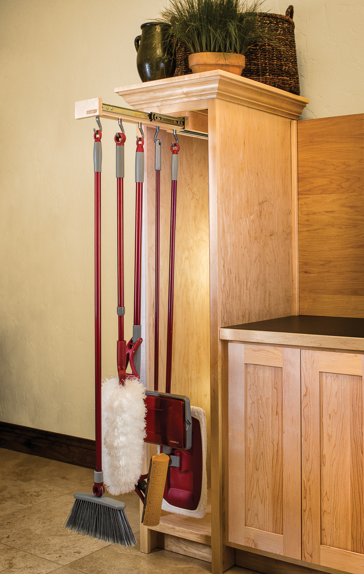 Rev A Shelf GLD W14 S 5 Glideware 5 Hook Base Cabinet Pull Out