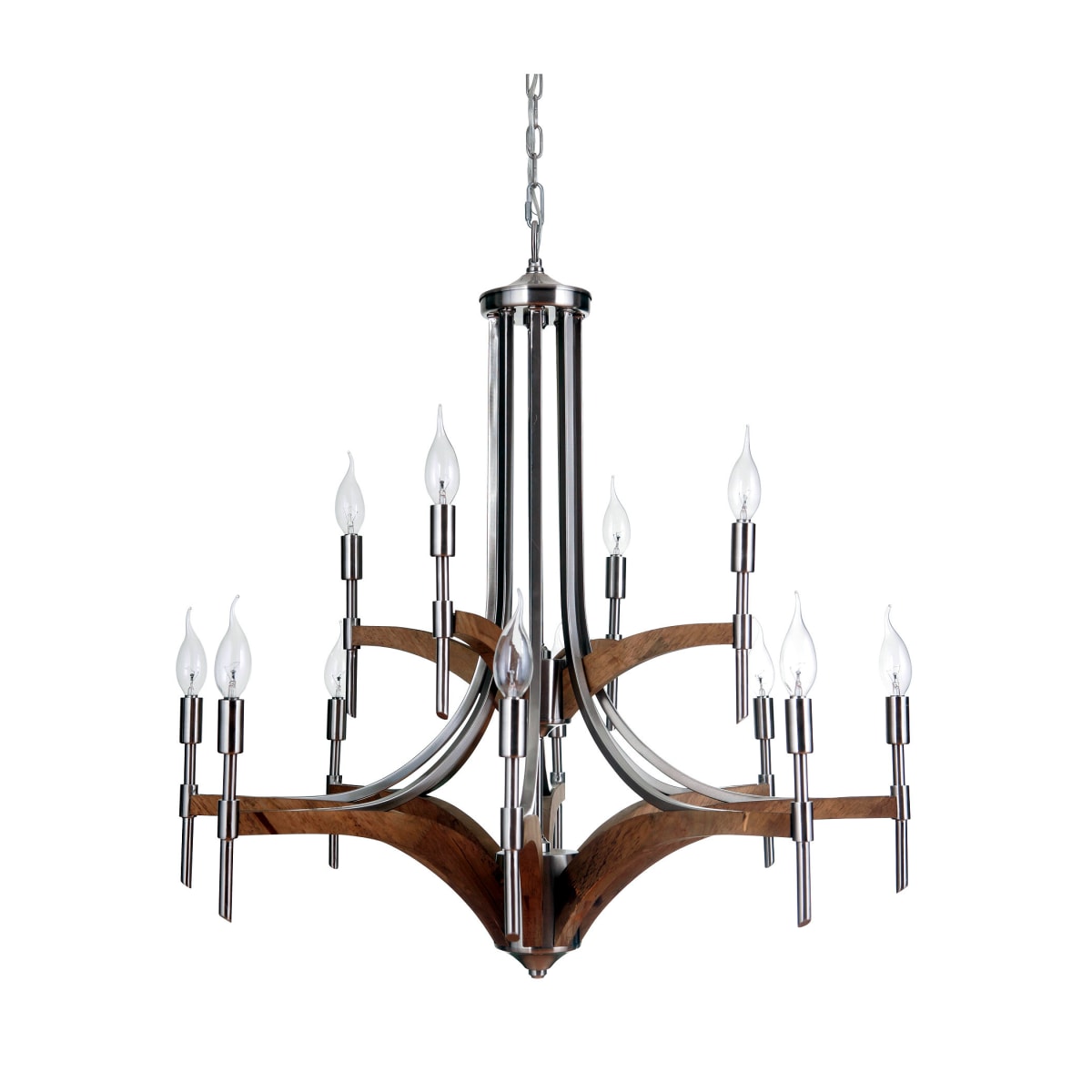 Craftmade 40312-BNKWB Tahoe 12 Light 30" Wide 2 Tier Wood | Build.com