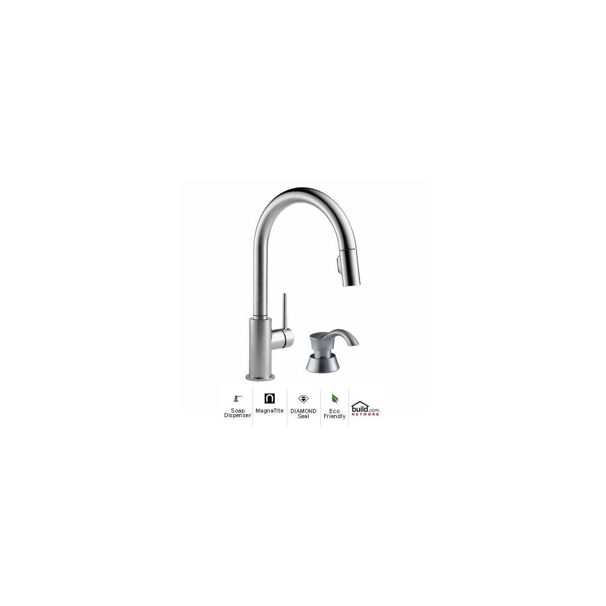 Delta 9159-AR-DST-SD Trinsic Pull-Down Kitchen Faucet with | Build.com Delta 9159-AR-DST-SD Trinsic Pull-Down Kitchen Faucet with | Build.com