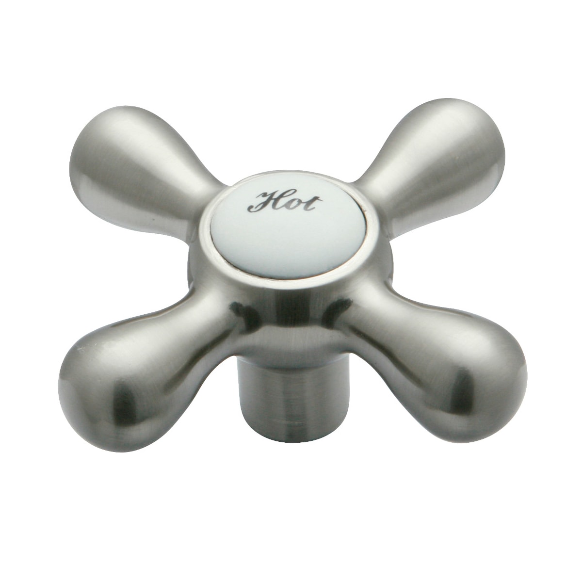 Kingston Brass KSH213SNH Hot Metal Cross Handle (D Type) | Build.com