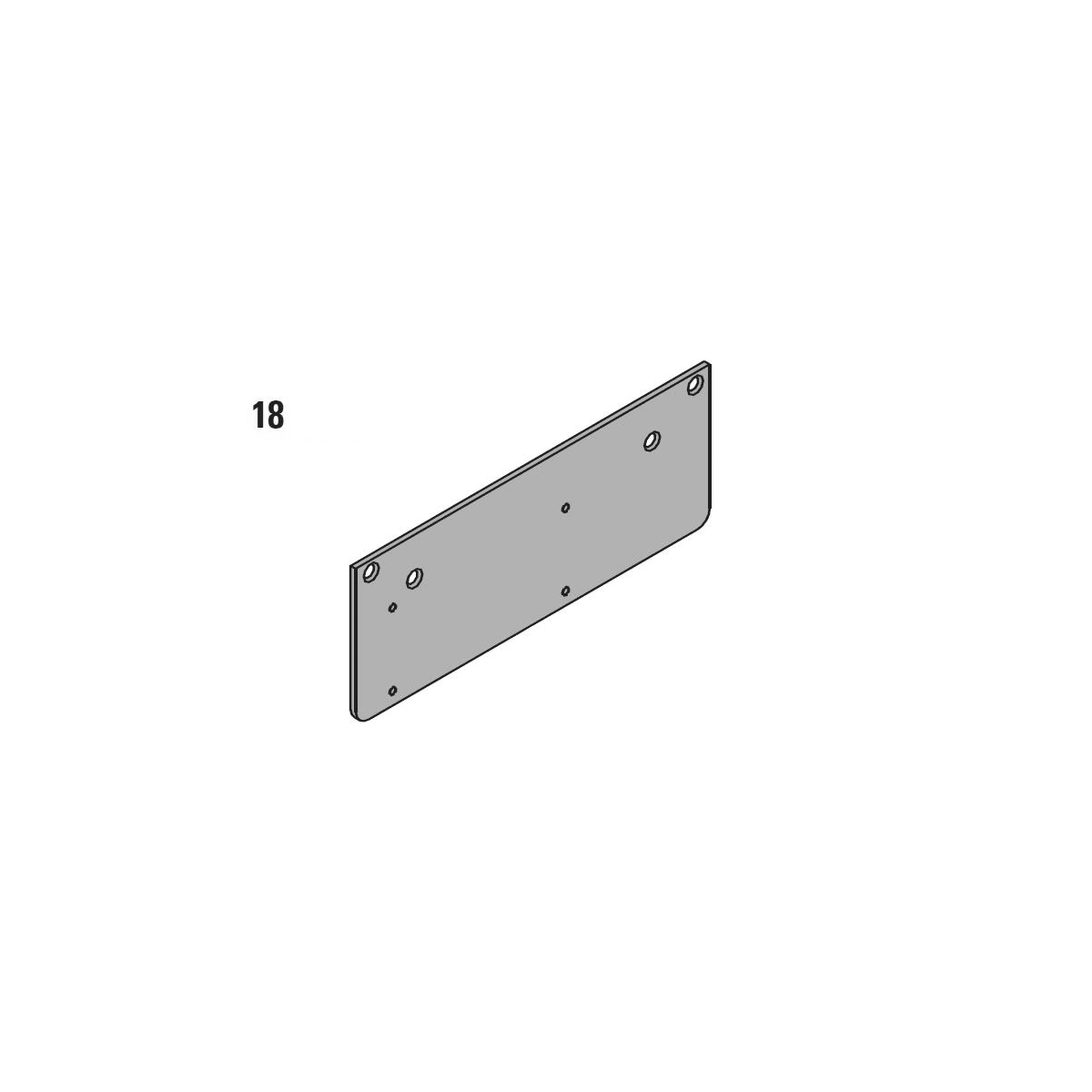 LCN 411018 Drop Plate for Hinge Mount Door Closers from | Build.com
