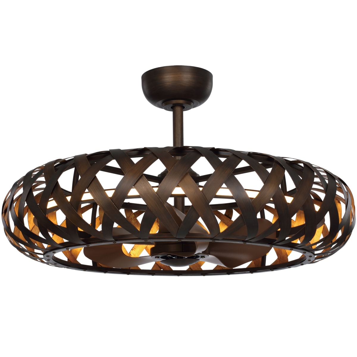 Maxim 60010BZGTGLD Weave 33" 3 Blade LED Fandelight with | Build.com