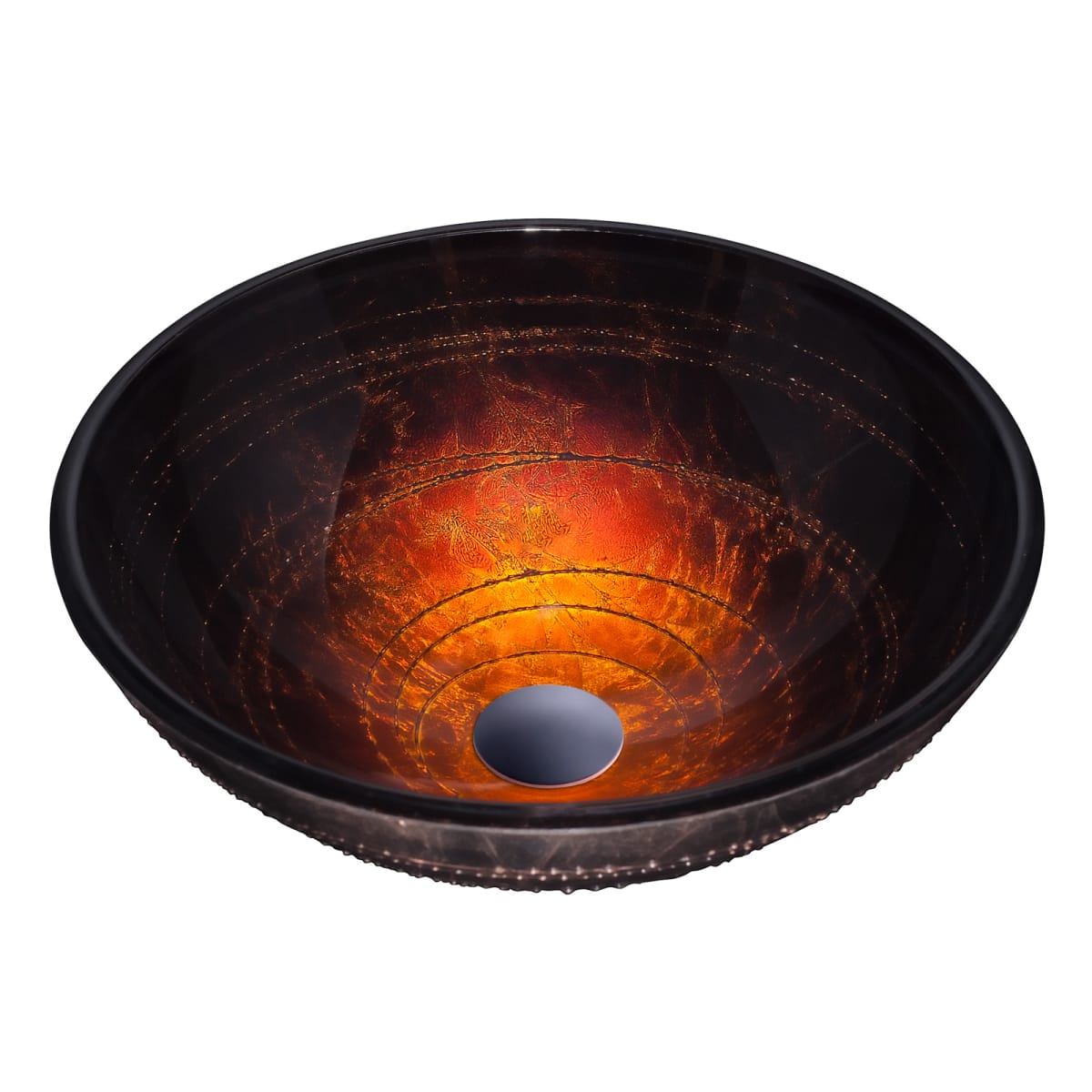 Miseno MNO-17RD-CIG-ORB 16-1/2" Tempered Glass Vessel | Build.com