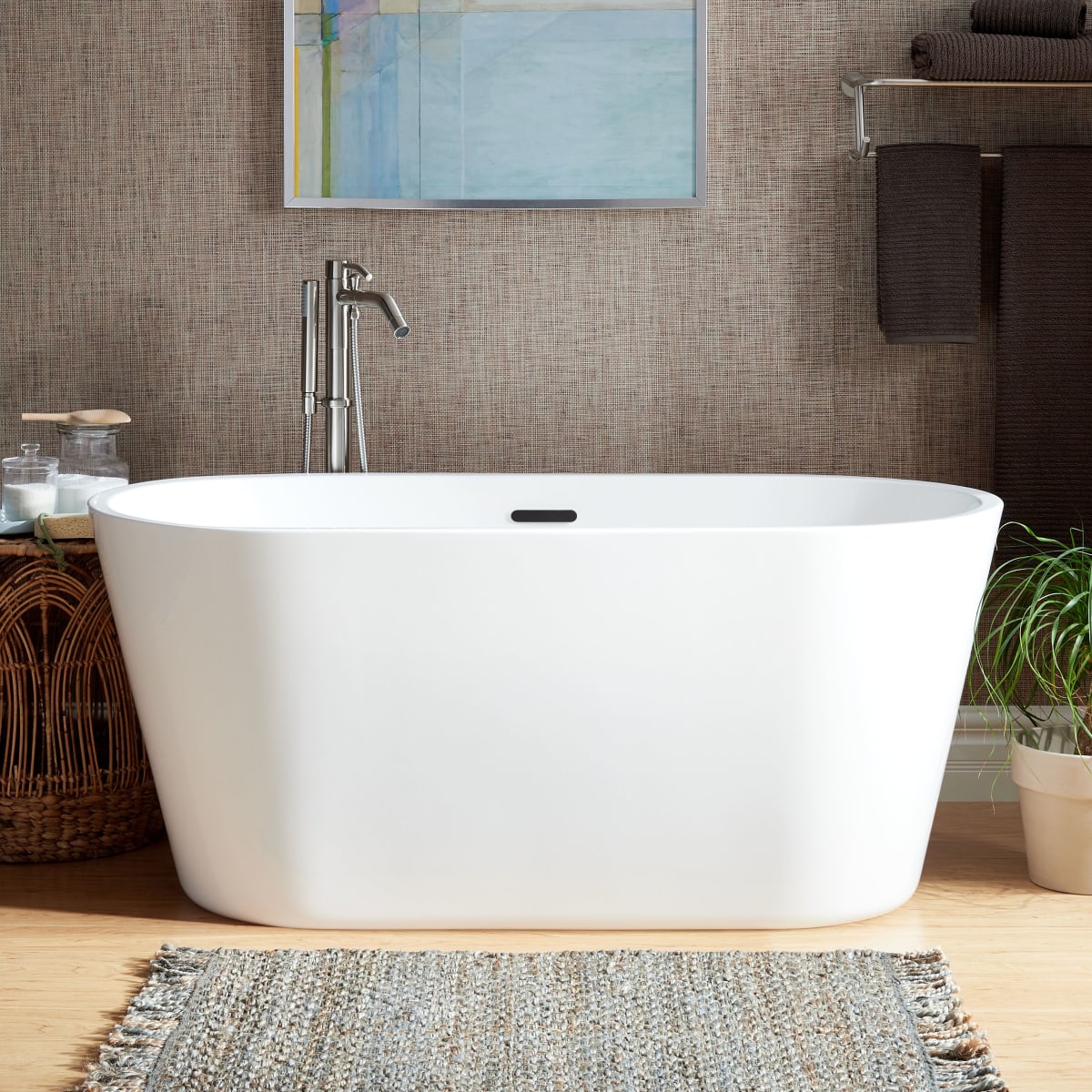 Signature Hardware 481081 Imler 55" Acrylic Soaking Tub | Build.com