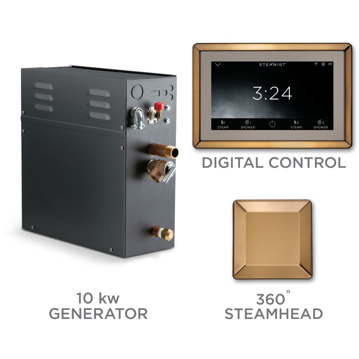 Steamist S10550BB SM Plus Steam Shower Package | Build.com