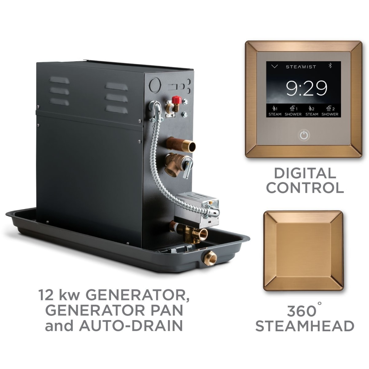 Steamist S12450GPADBB SM Plus Steam Shower | Build.com