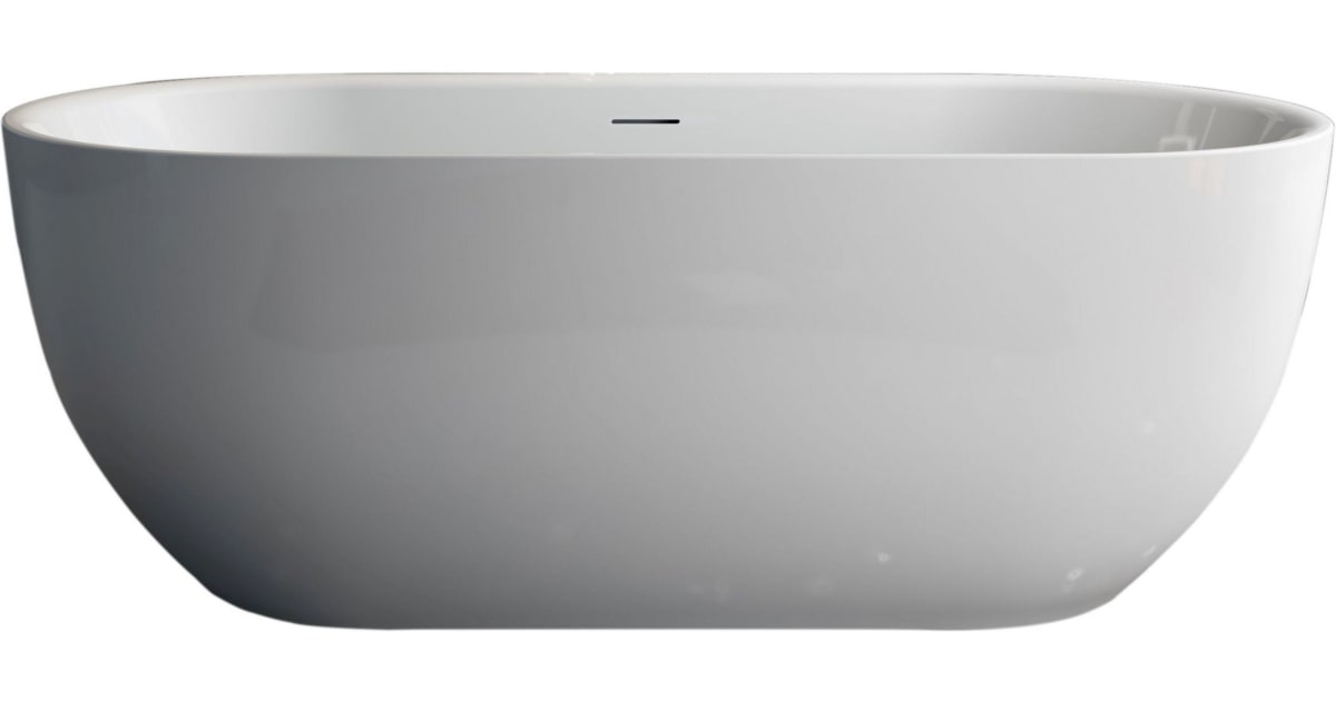 A and E Bath and Shower Bevier-NF Bevier 66-7/8" Free Standing Acrylic ...