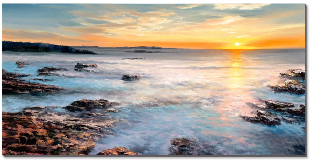 A and E Bath and Shower Dusk Modern 30" x 60" Dusk Frameless Landscapes ...