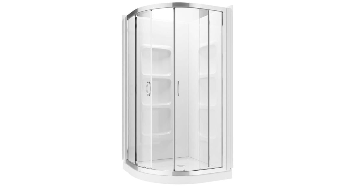 A and E Bath and Shower Mona-40-KIT Modern 75" High x 40" Wide x 40 ...