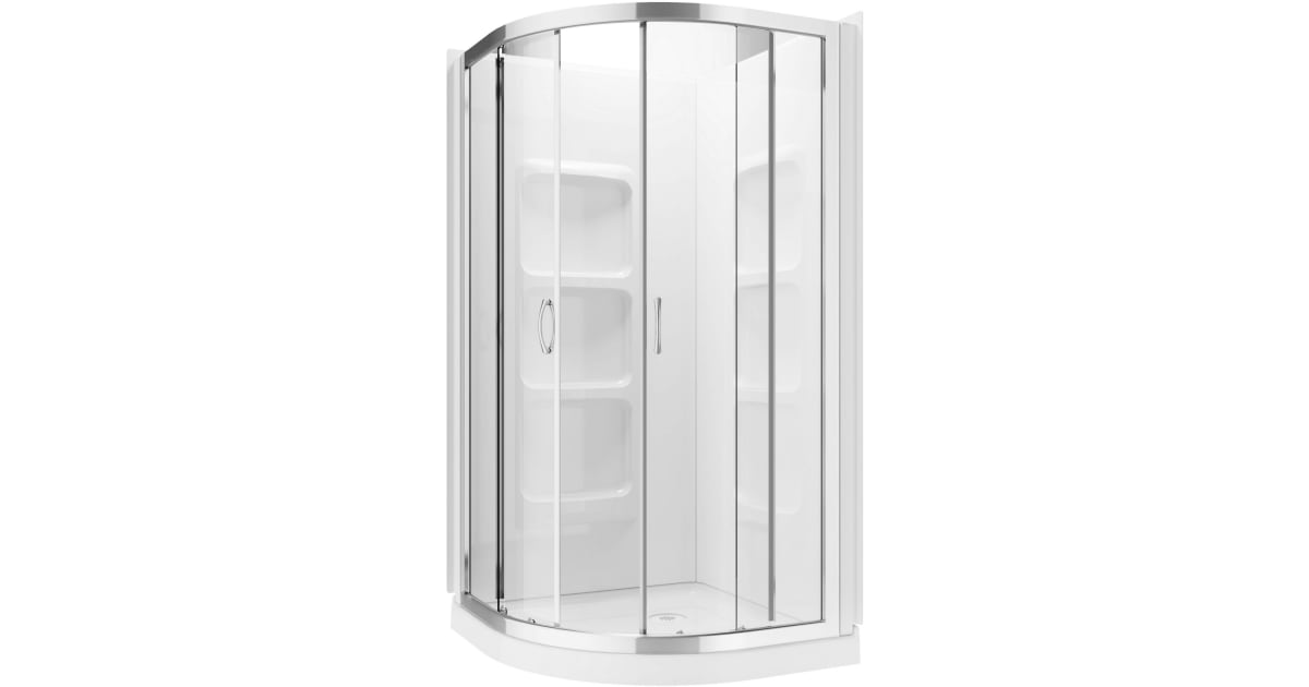 A and E Bath and Shower Mona Mona 74" High x 37-1/2" Wide x 37-1/2 ...