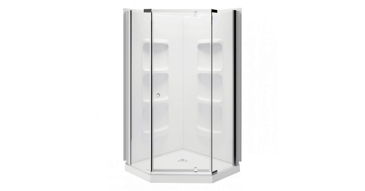 A and E Bath and Shower Nevada-40-KIT Modern 75" High x 40" Wide x 40 ...