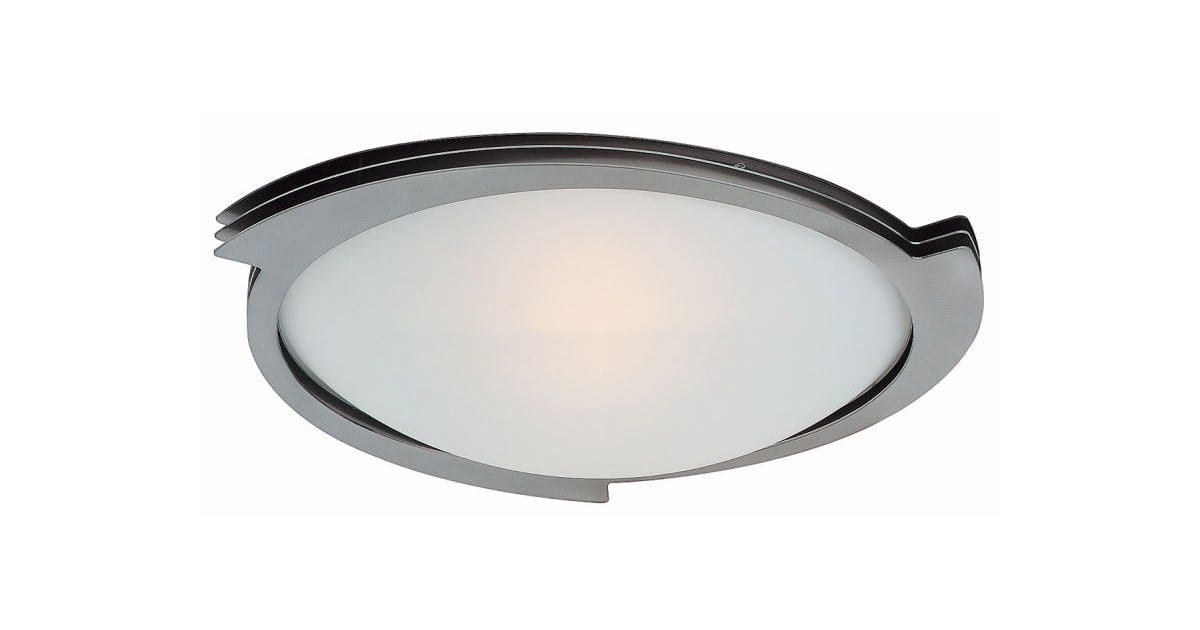 Access Lighting 50072-BS/FST Triton 1 Light Flush Mount Ceiling Fixture ...