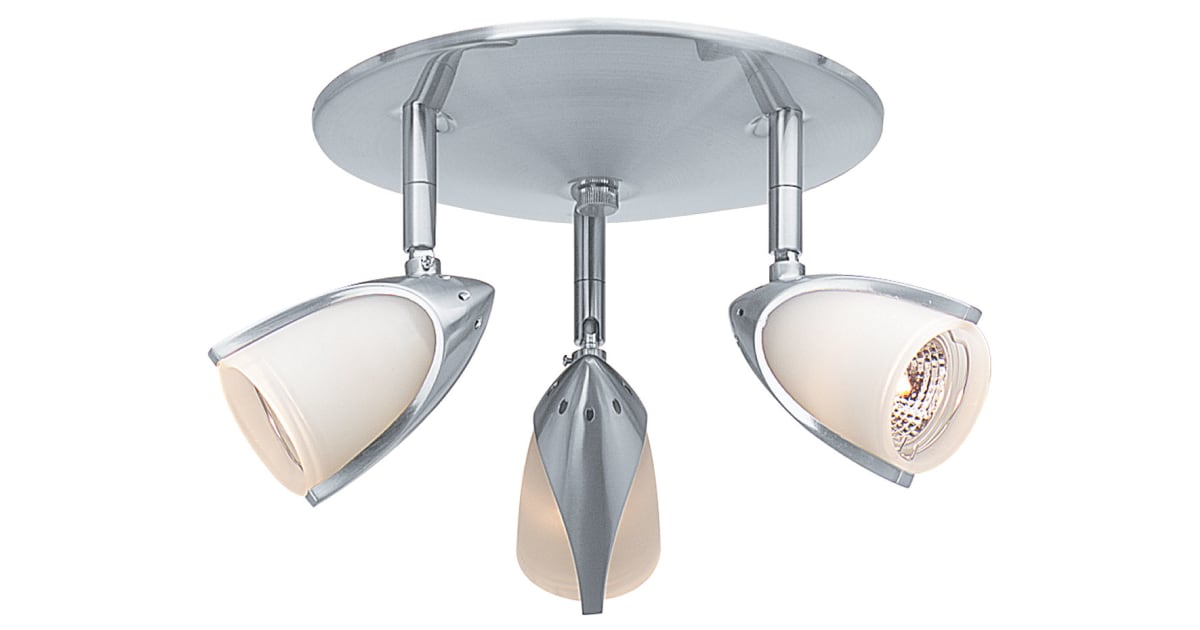 Access Lighting 52029-BS/OPL Comet 3 Light Flush Mount Ceiling Fixture ...