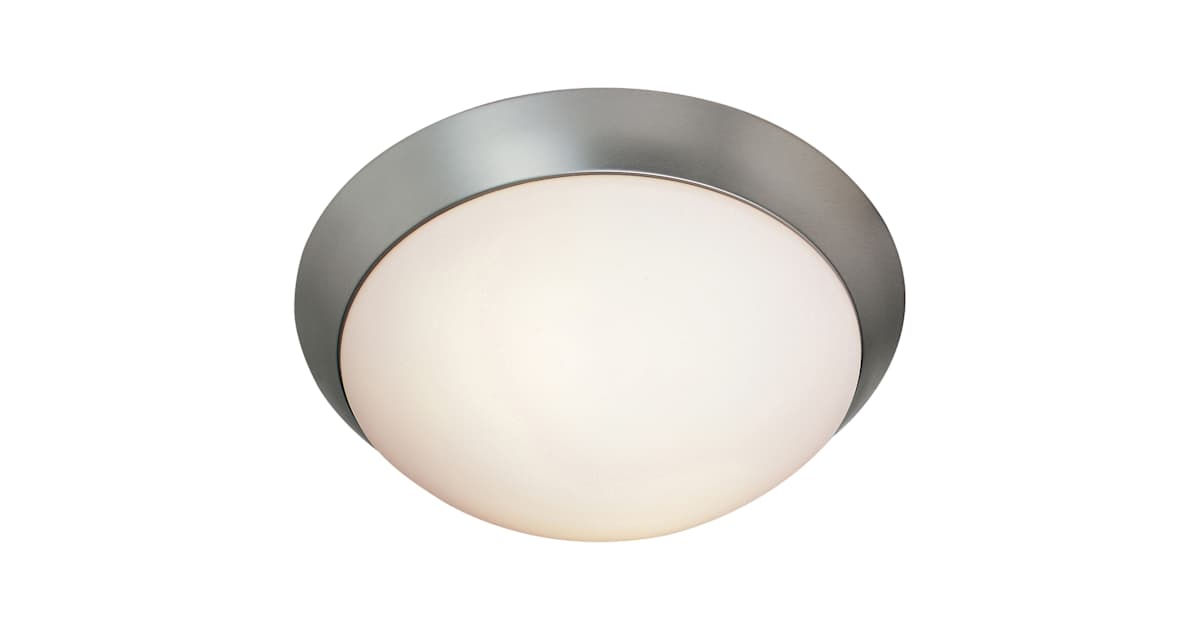 Access Lighting 20624-BS/OPL Cobalt 1 Light Flush Mount Ceiling Fixture ...