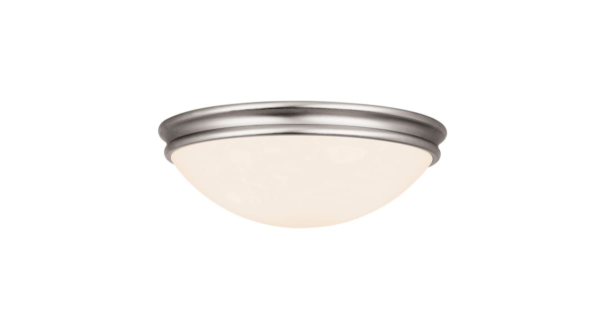Access Lighting 20726-BS/OPL Atom 3 Light Flush Mount Ceiling Fixture ...