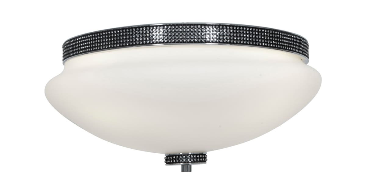 Access Lighting 23866-CH/OPL Onyx 3 Light Flush Mount Ceiling Fixture ...