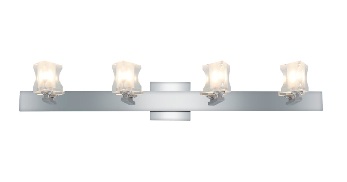 Access Lighting 23915-CH/FCL Glasíe 4 Light Vanity | Ferguson Home