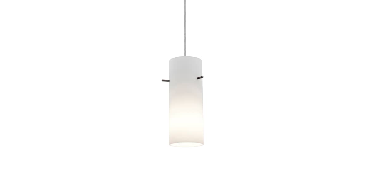 Access Lighting 28030-3C-BS/OPL Cylinder 1 Light LED Pendant - 4" Wide ...