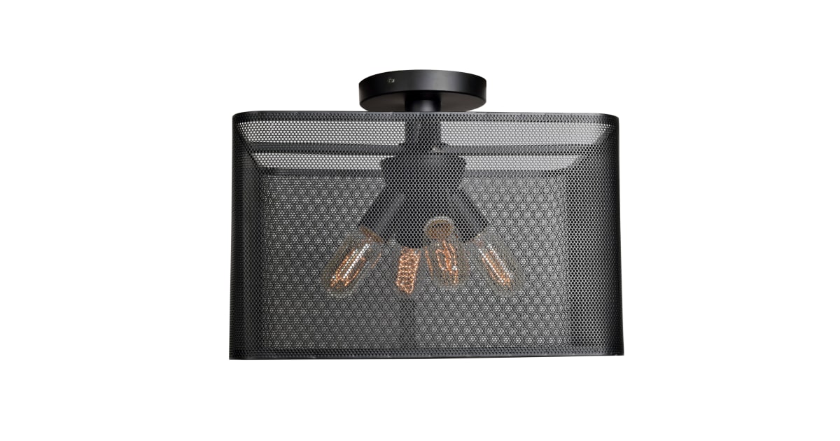 Access Lighting 50920-BL Epic 4 Light 16" Wide Semi Flush Square ...