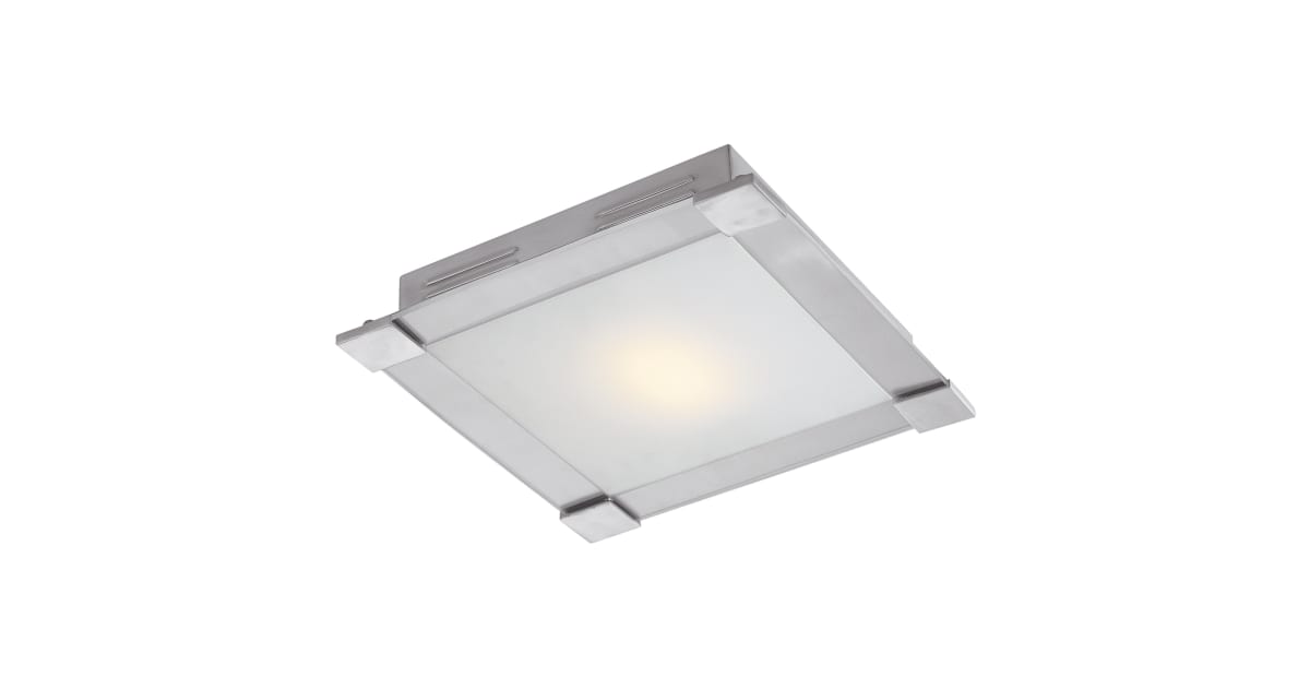Access Lighting C50059BSOPLEH3218Q Carbon 2 Light Flush Mount Ceiling ...