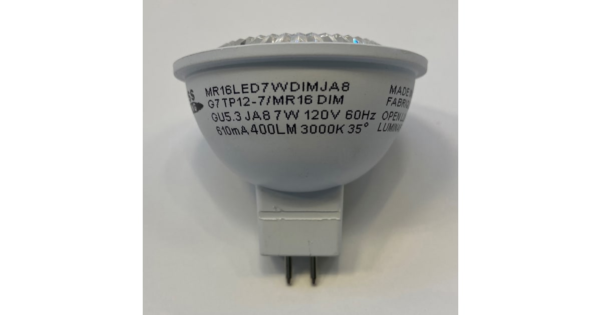 Access Lighting TP-MR16LED7WDIMJA8 7 Watt Dimmable MR16 GU5.3 LED Bulb ...