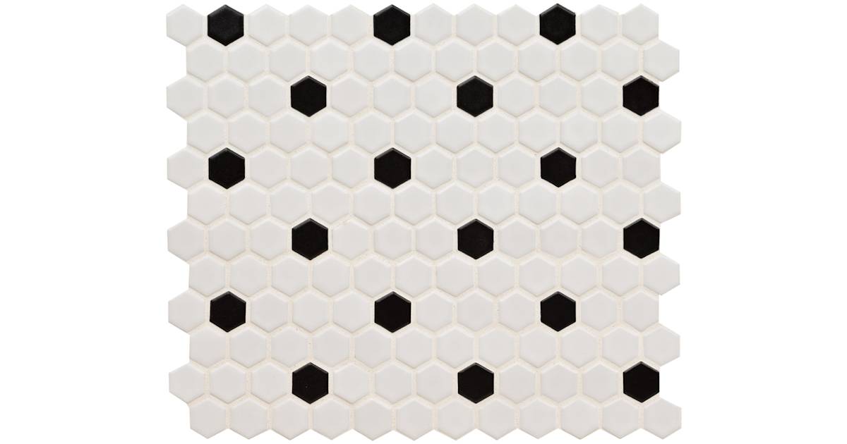 Ackland AKM-P-MON12X10HXM-CA 10" x 12" Porcelain Geometric Wall Mosaic ...