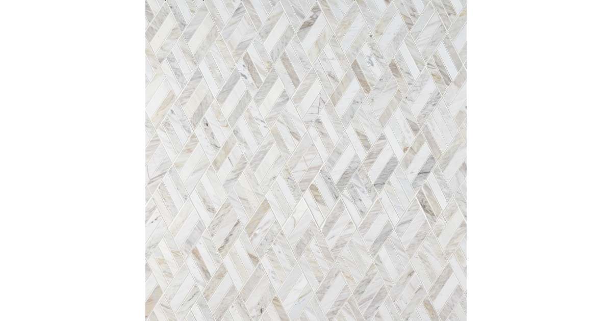 Ackland AKM-S-AUR12X11RHP-CA 11" x 12" Marble Geometric Wall Mosaic ...
