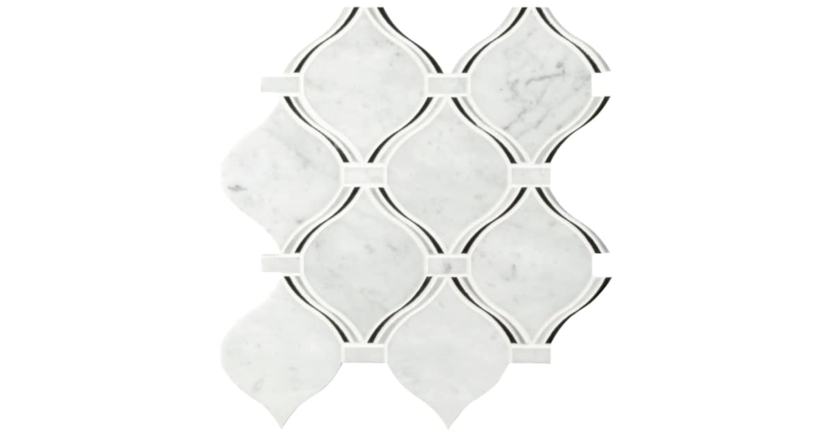 Ackland AKM-S-VAL11X10LNP-CA 10" x 11" Marble Arabesque/Baroque Wall ...