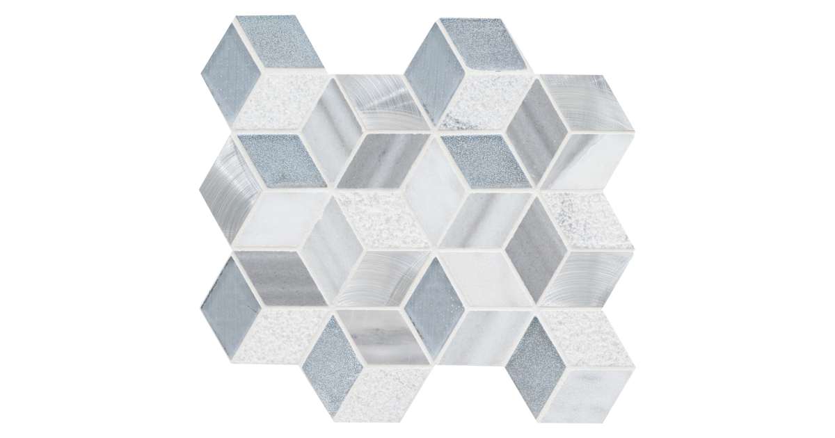 Ackland AKM-SGM-ALE13X12CUX-CA 12" x 13" Glass and Metal and Stone ...