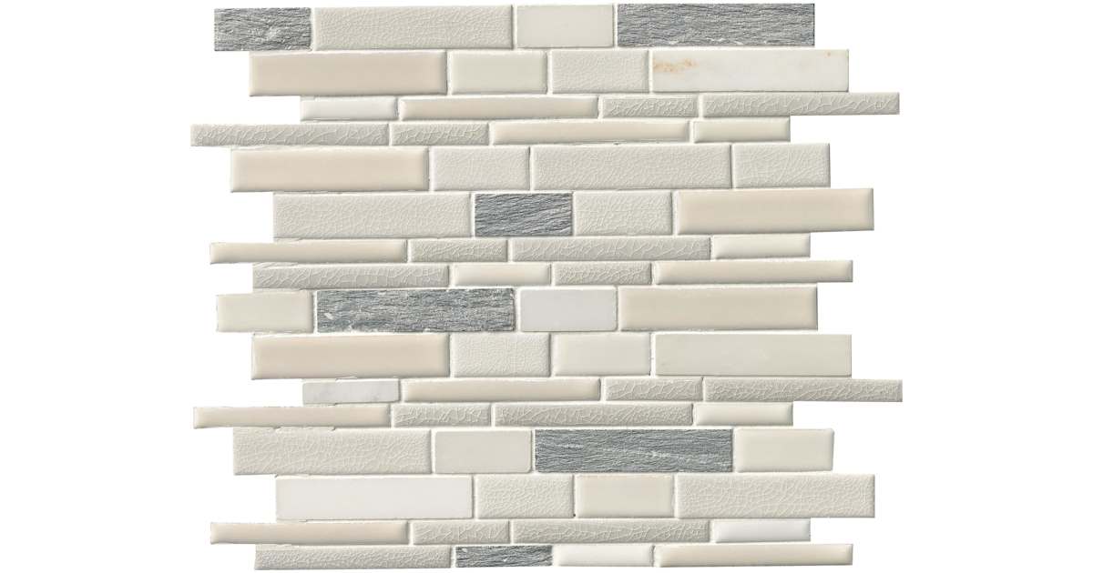 Ackland AKM-SP-ALT15X12IL-CA 12" x 15" Porcelain and Stone Linear Floor ...