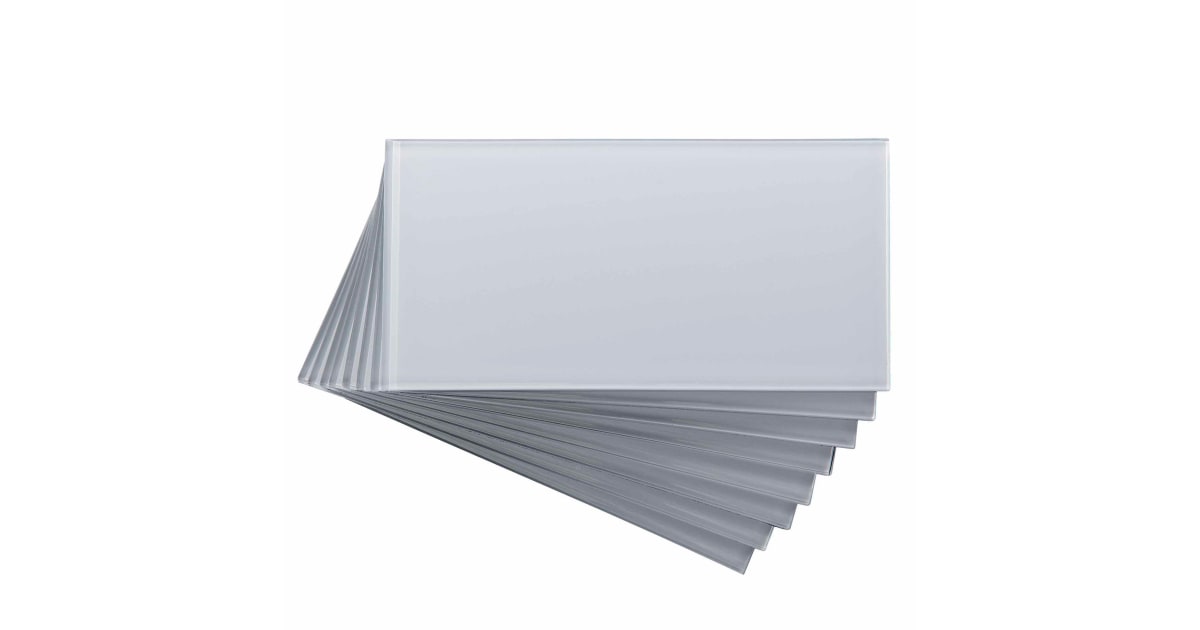 ACP A5063 Aspect - 3" x 6" Subway Style Peel and Stick Glass Backsplash ...