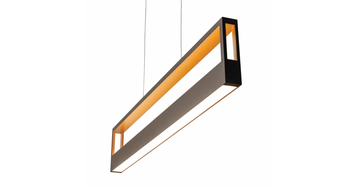 AFX ECHP4830LAJMVBK Echo Single Light 45" Wide LED Linear Chandelier ...