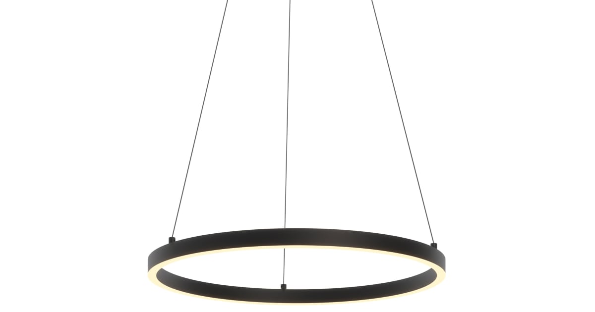 AFX GLOP24L30D1BK Glo 2 Light 24" Wide LED Ring Chandelier | Ferguson Home